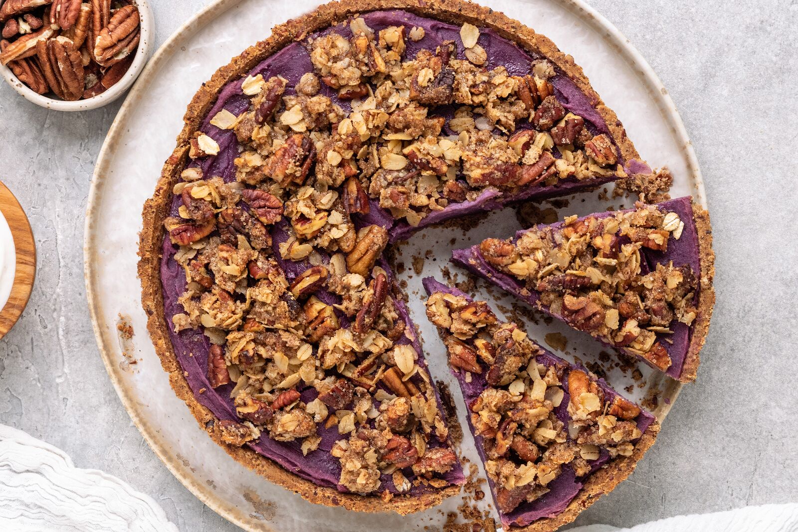 Vegan Stokes Purple® Sweet Potato Pecan Streusel Pie by ...